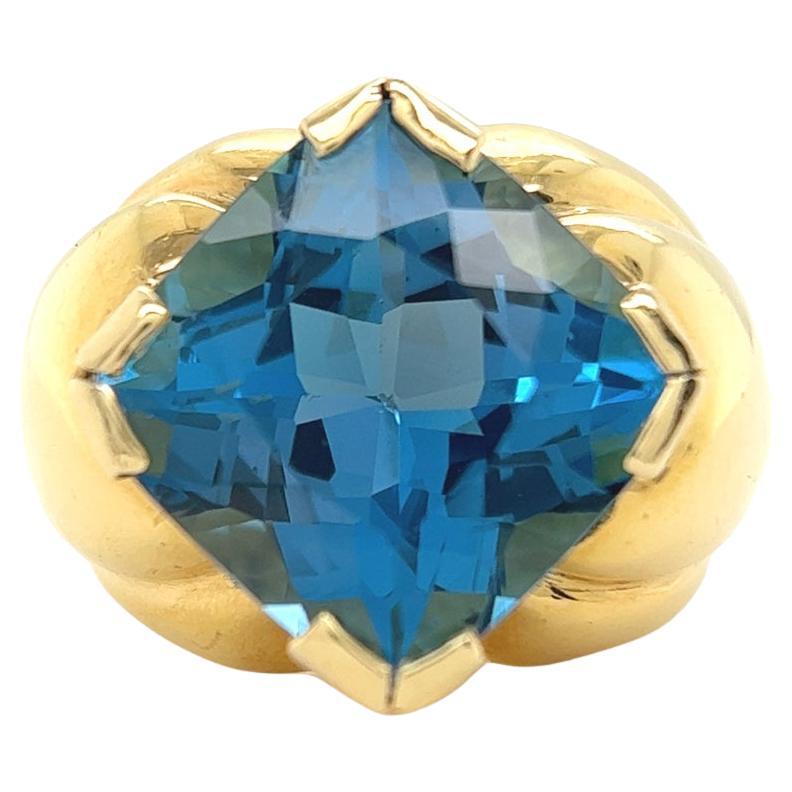 London Blue Topaz Cocktail Ring at 1stDibs