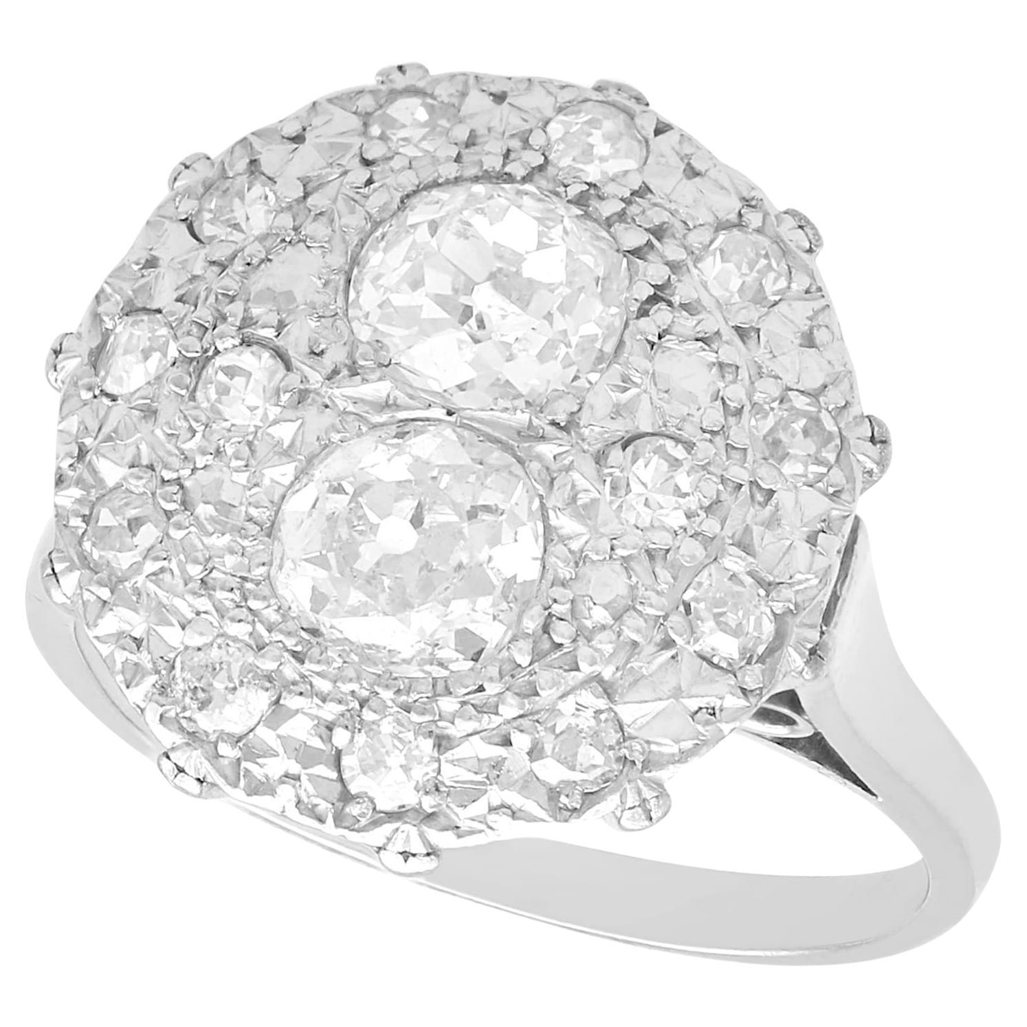 Platinum 3 Carat Diamond Convertible Ring to Pendant, circa 1950s at ...