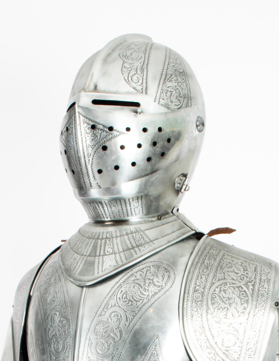 Vintage 16th C Style Complete Suit of Armour Engraved Mid 20th at ...