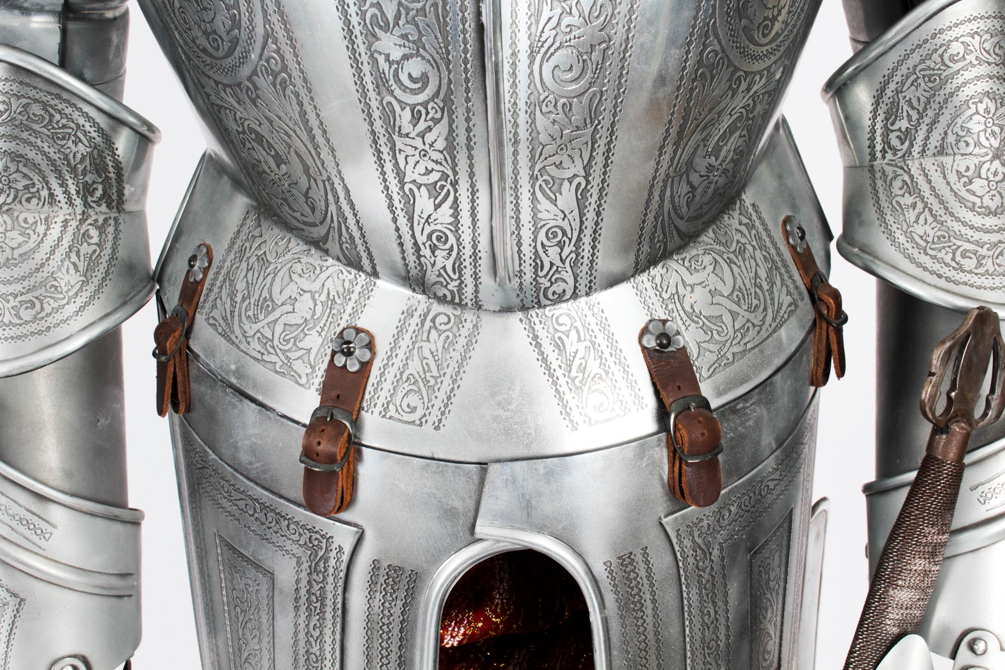 Vintage 16th C Style Complete Suit of Armour Engraved Mid 20th at ...