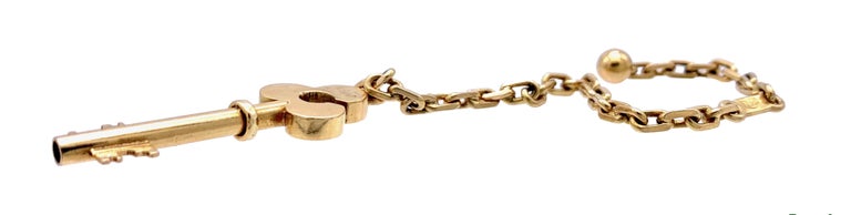Vintage 18 Karat Gold Key Holder For Sale at 1stDibs