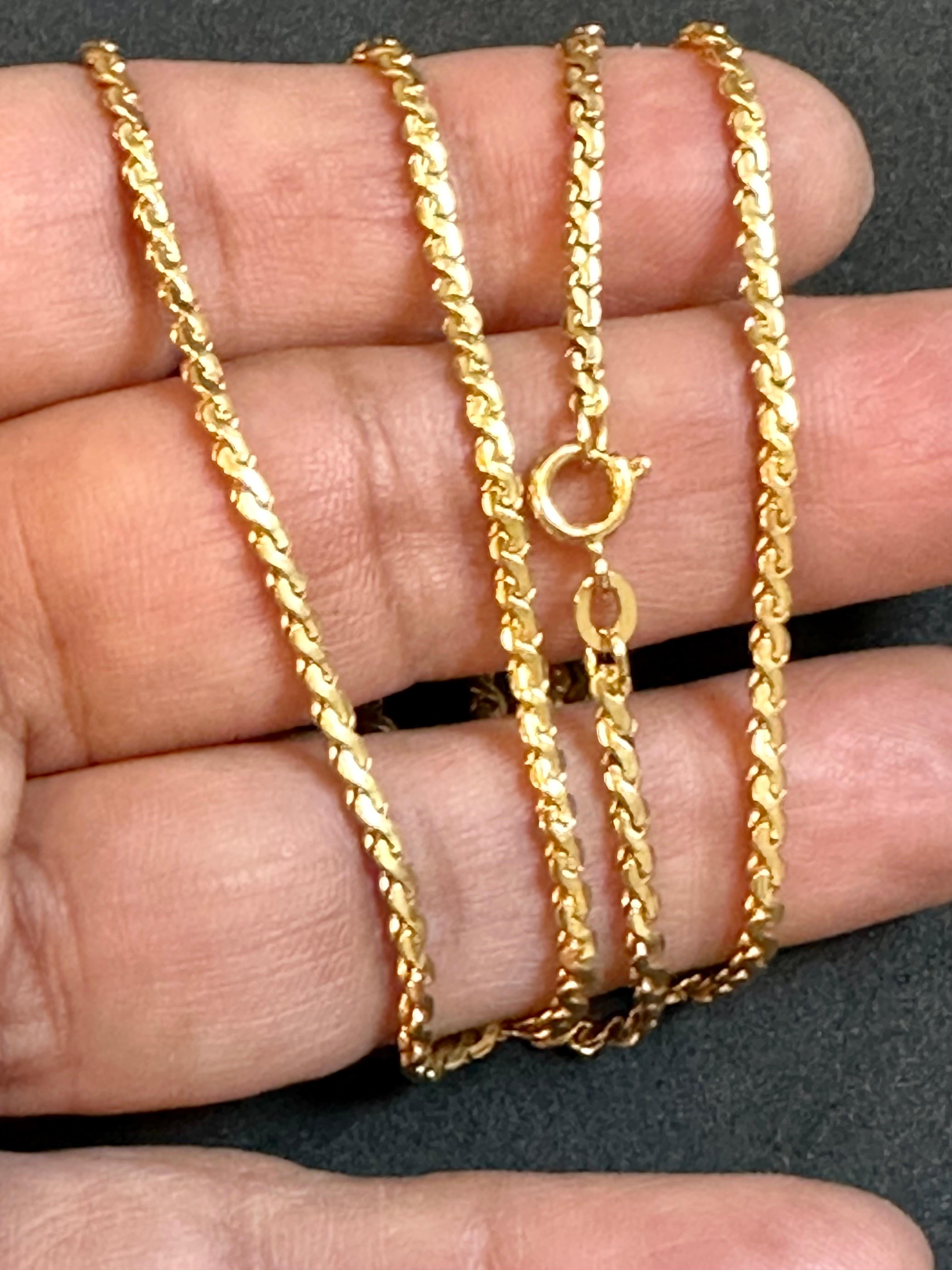 Vintage 18 Karat Yellow Gold 12.7 Gm S Link Chain Necklace For Sale at ...