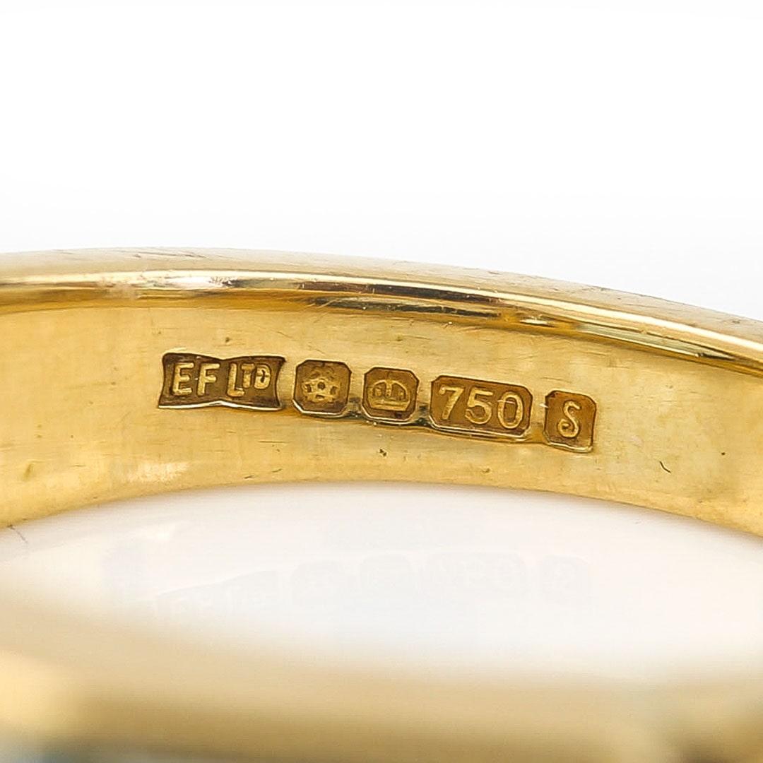 Vintage 18 Carat Gold Trapeze Cut Aquamarine and Radiant Cut Diamond ...