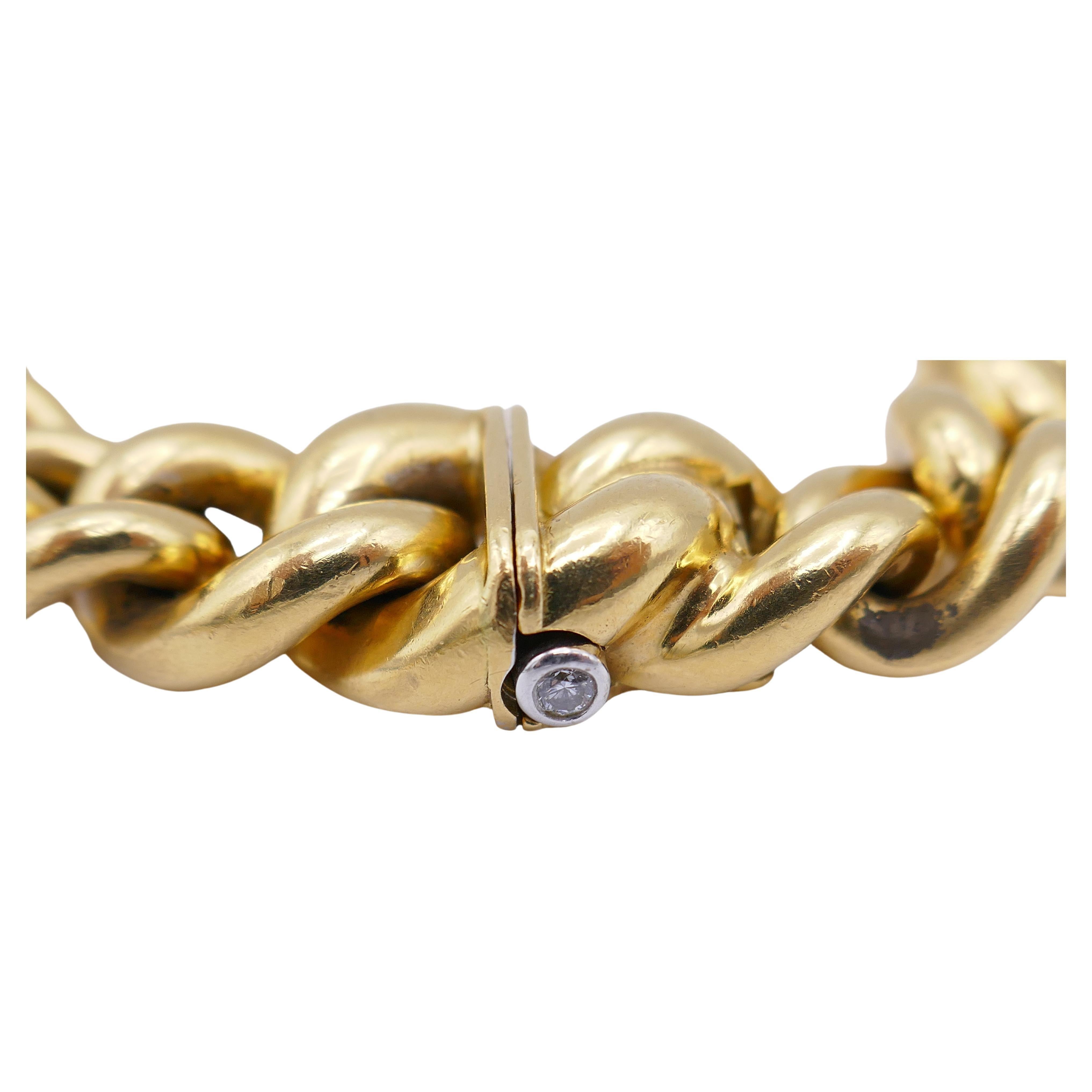 Vintage 18k Chain Link Bracelet German at 1stDibs