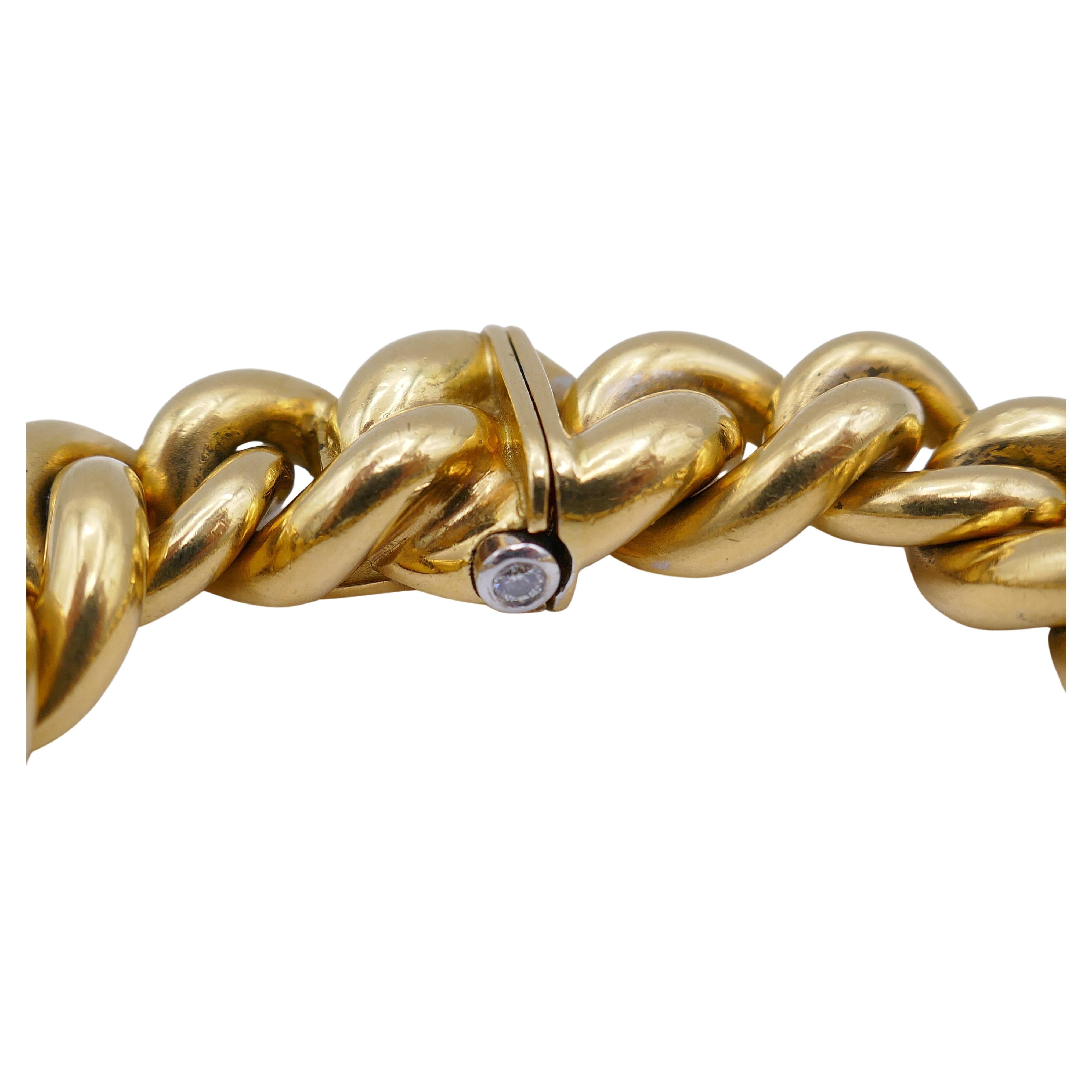 Vintage 18k Chain Link Bracelet German at 1stDibs