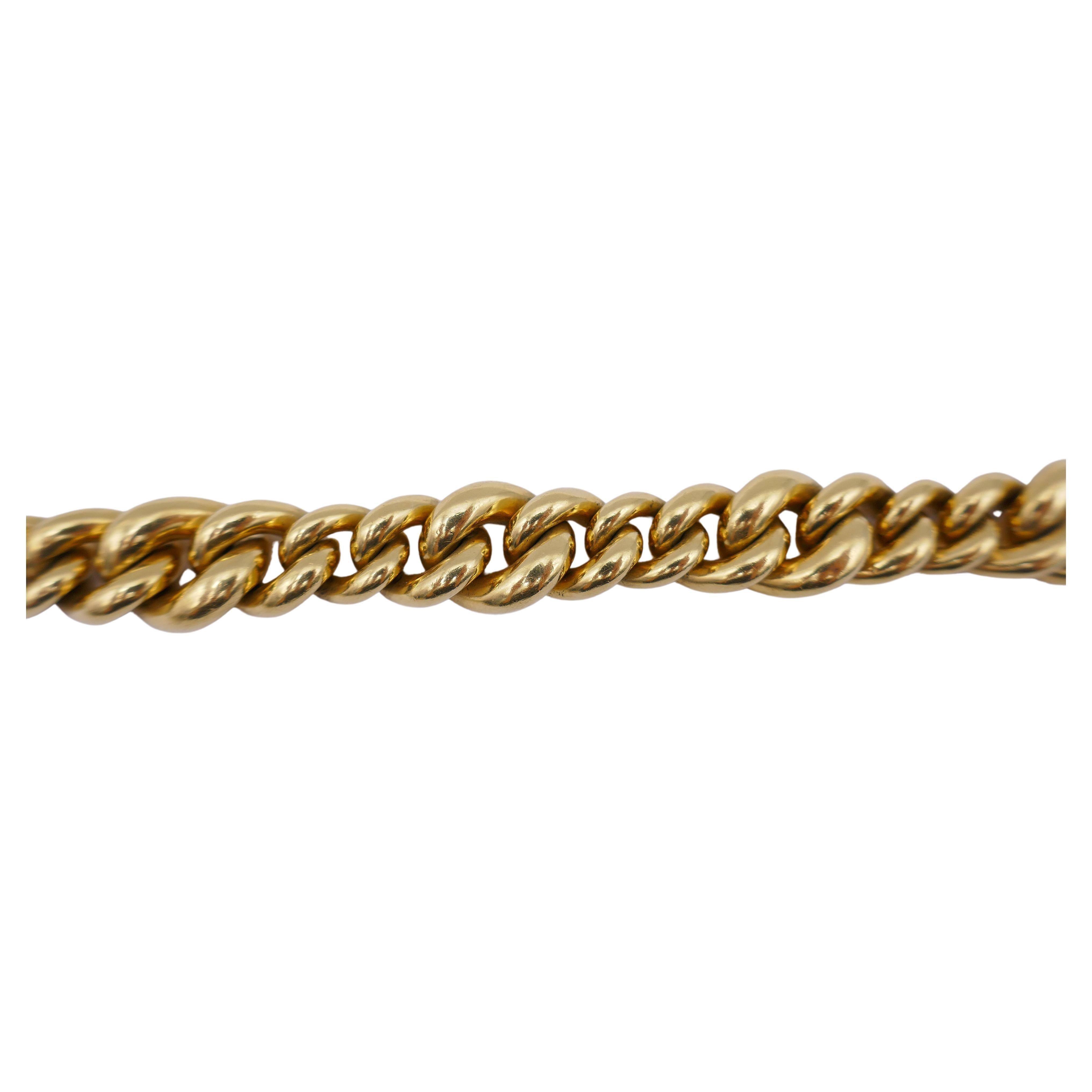 Vintage 18k Chain Link Bracelet German at 1stDibs