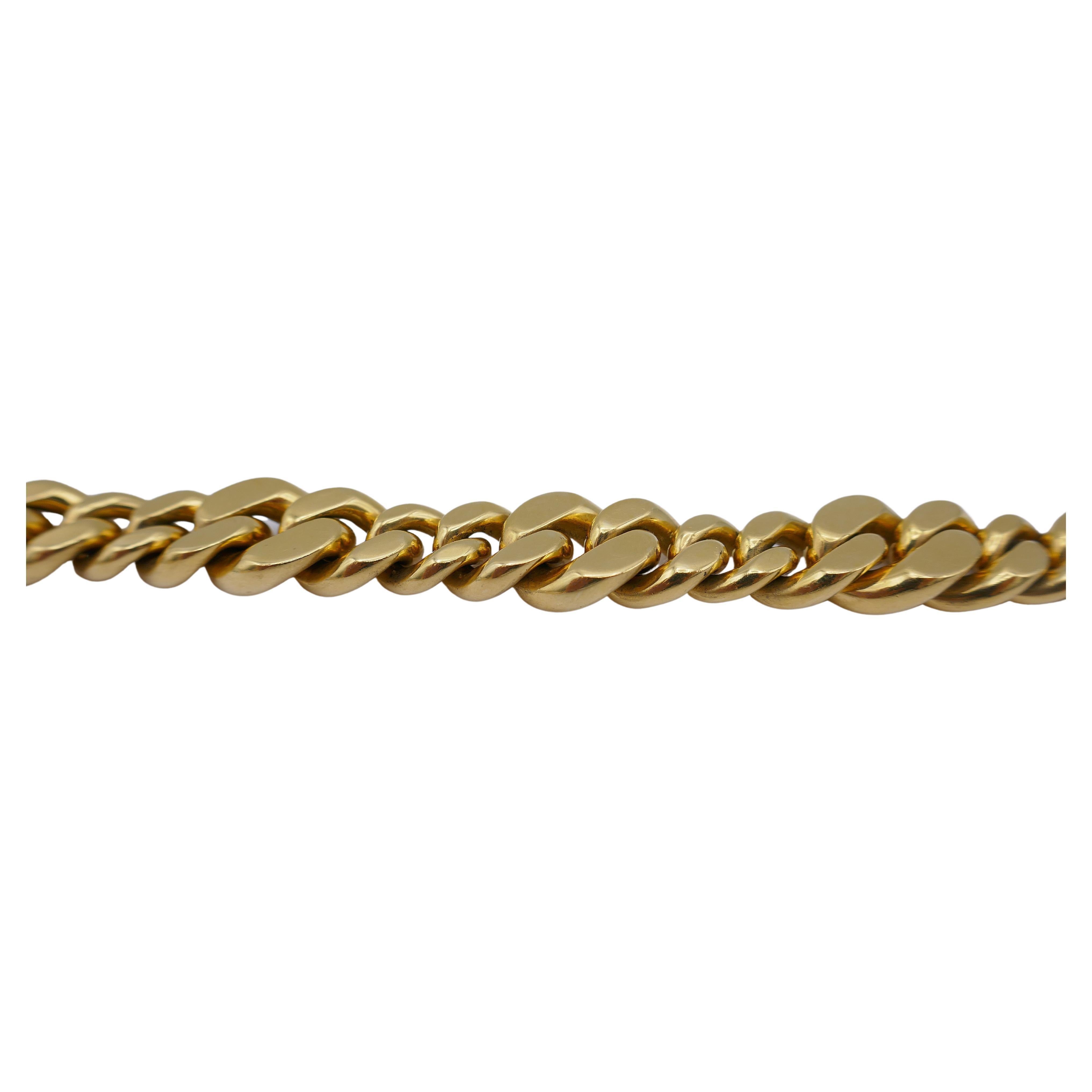 Vintage 18k Chain Link Bracelet German at 1stDibs