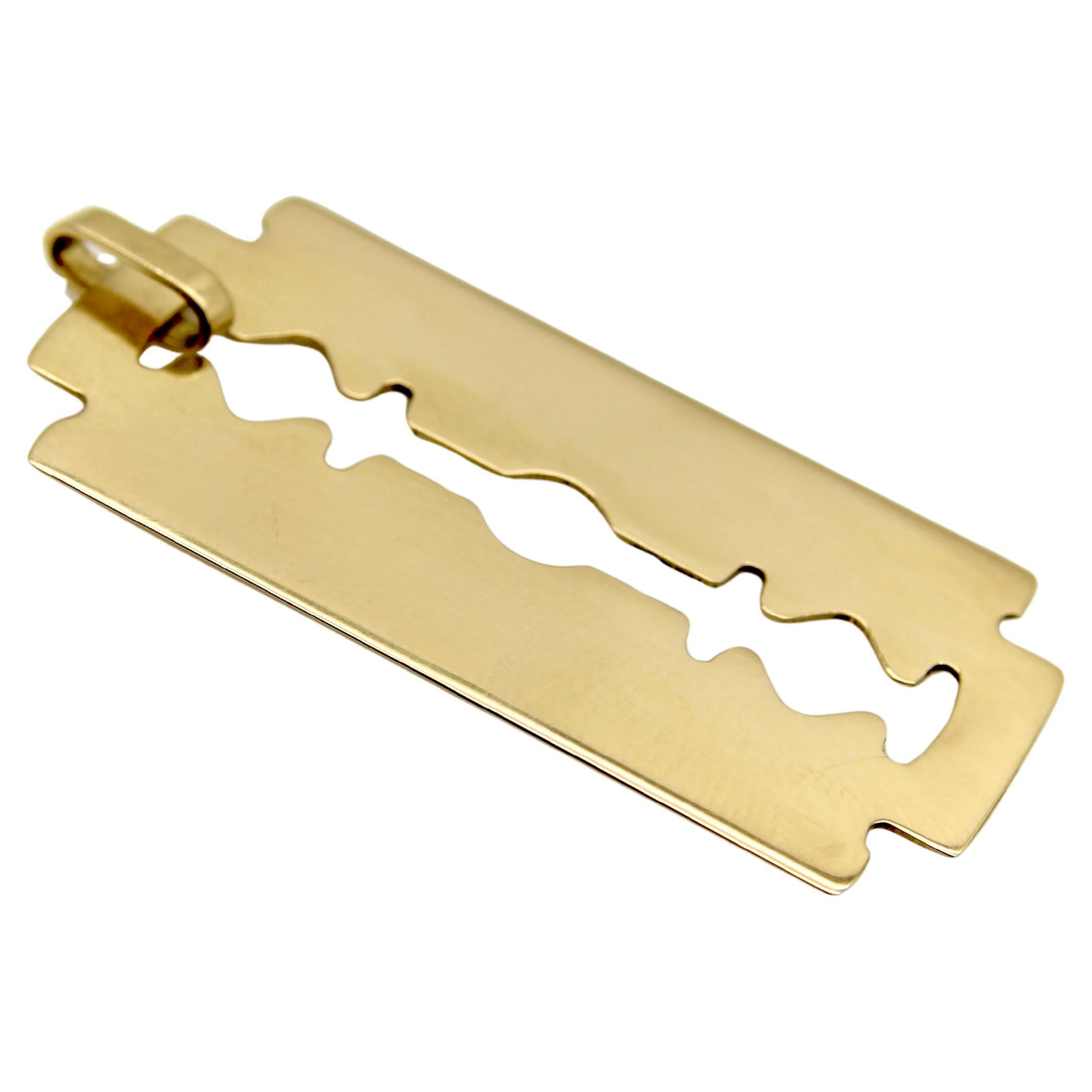 Vintage 18K Gold Dinh Van Lame de Rasoir or Razor Blade Pendant For ...