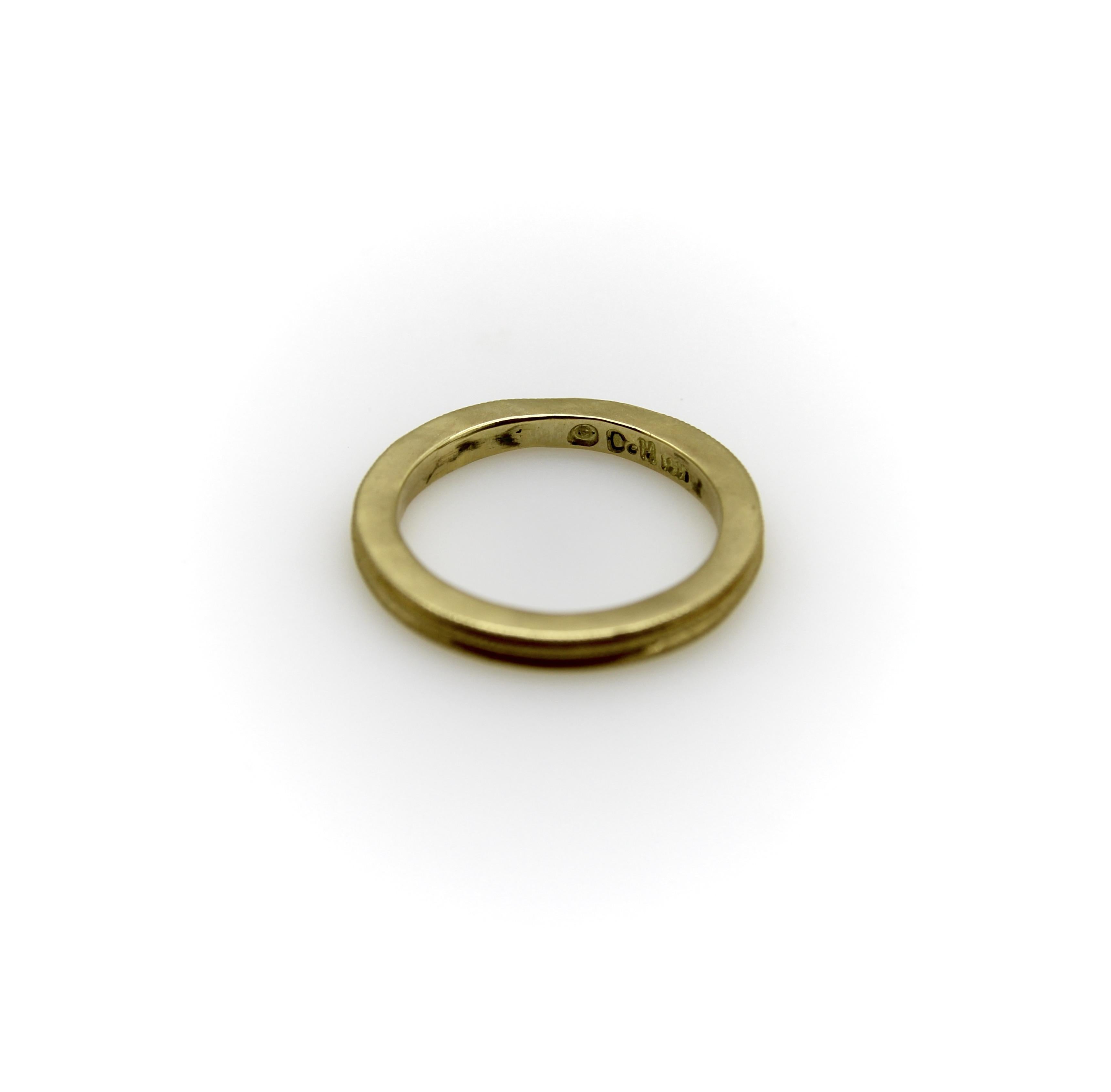 Vintage 18k Gold Handmade Milgrain Ring   Band For Sale At 1stdibs