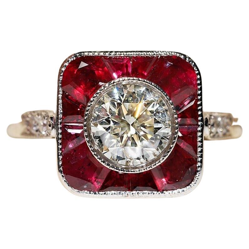 Old Original Vintage Circa 1980s 14k Gold Natural Diamond And Caliber ...