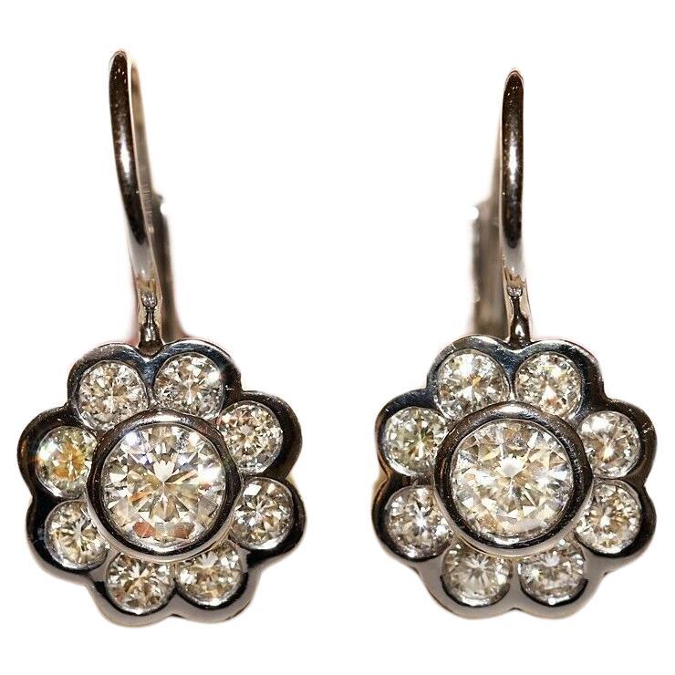 Vintage Circa 1990s 18k Gold Natural Diamond And AquaMarine Decorated ...