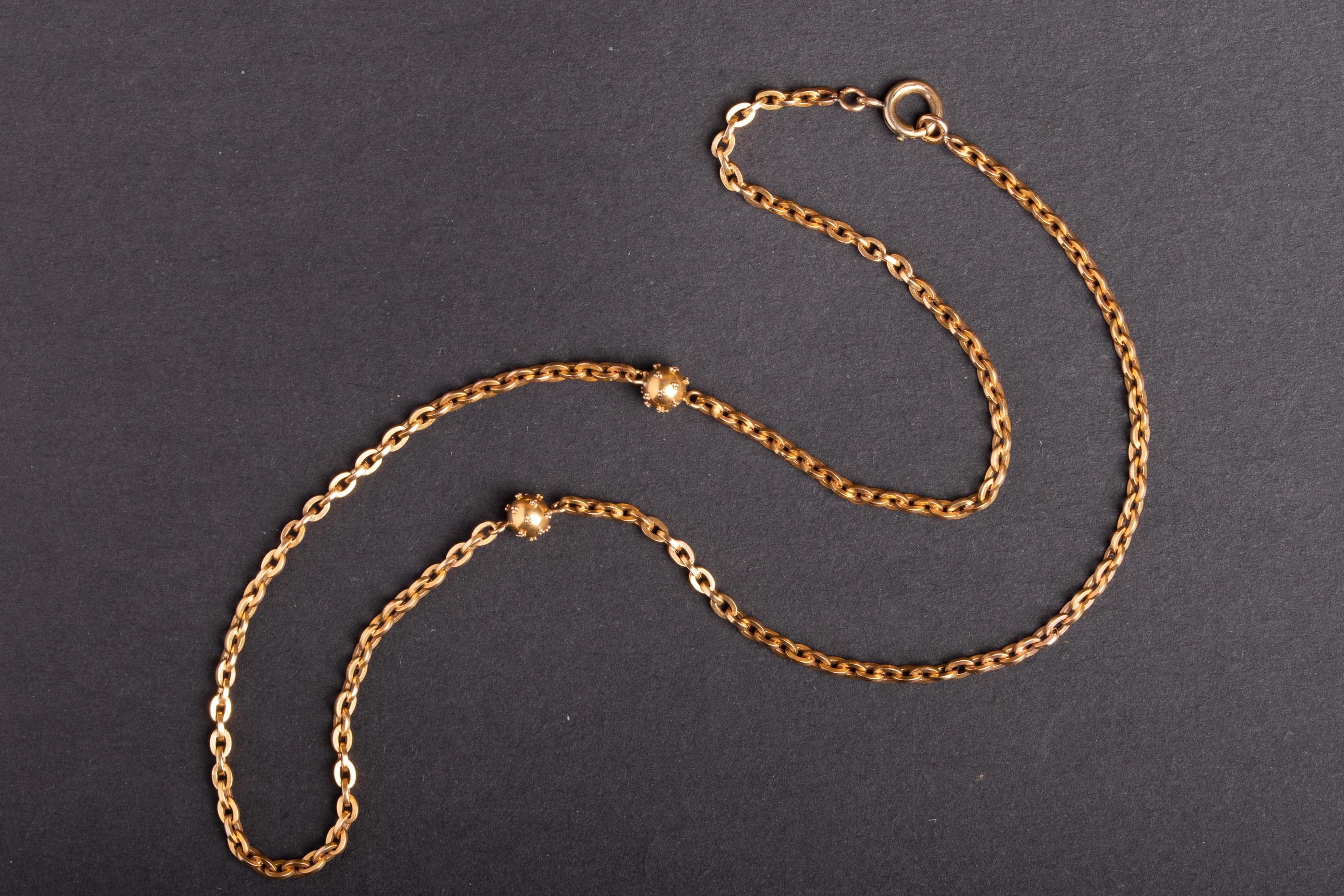 Vintage 18K Gold Rolo Wrecking Ball Chain at 1stDibs | tiffany wrecking ...
