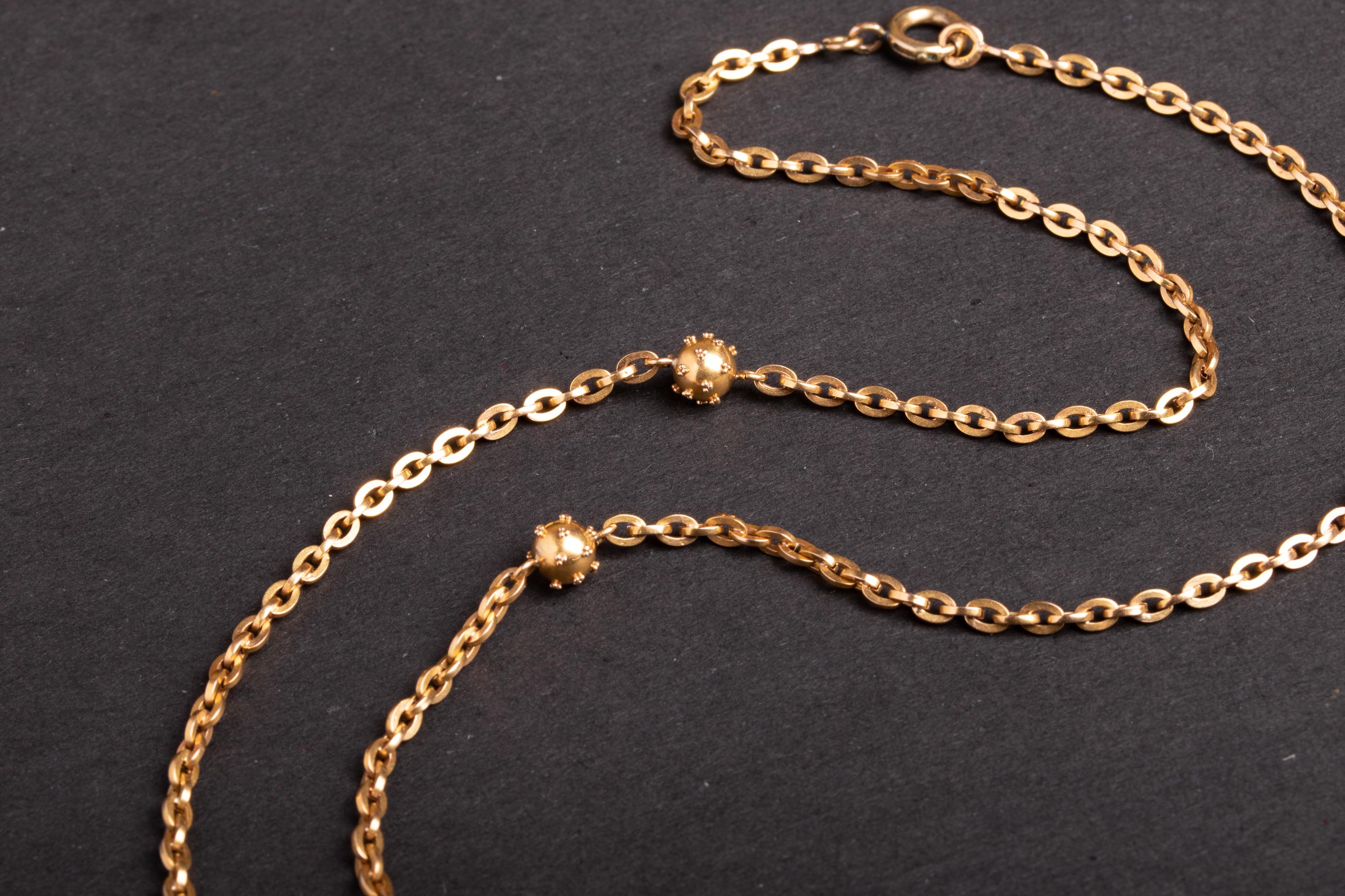 Vintage 18K Gold Rolo Wrecking Ball Chain at 1stDibs | tiffany wrecking ...