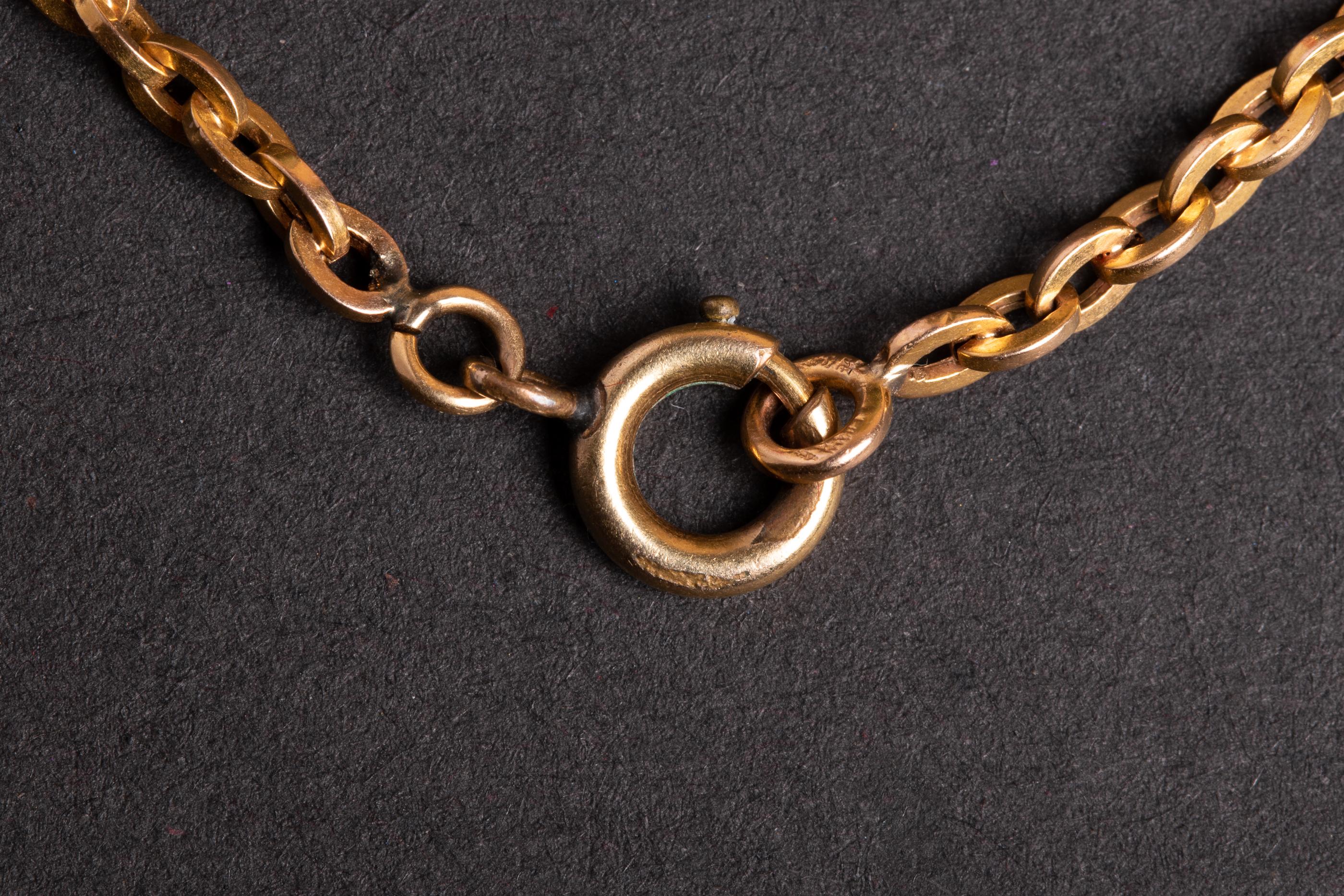 Vintage 18K Gold Rolo Wrecking Ball Chain at 1stDibs | tiffany wrecking ...