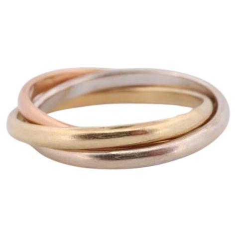Vintage 18k Rolling Ring. Triple Ring. Interlocking ring. Tricolor ...