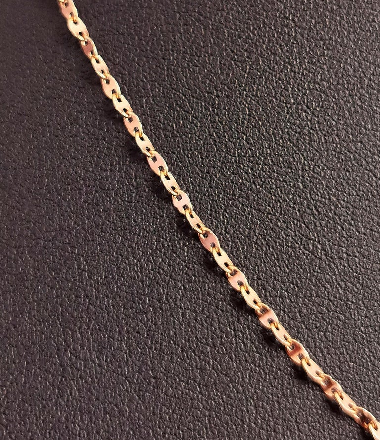 Vintage 18k Rose Gold Mariner Link Chain Necklace, Italian For Sale at ...