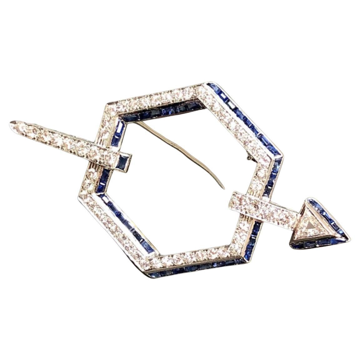 CARTIER Diamond Arrow Brooch/ Stick Pin at 1stDibs | arrow pin, bow and ...