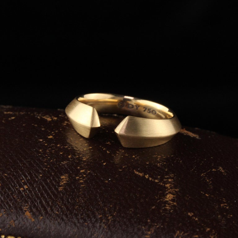 Vintage 18 Karat Yellow Gold David Yurman Roman Open Band at 1stDibs ...