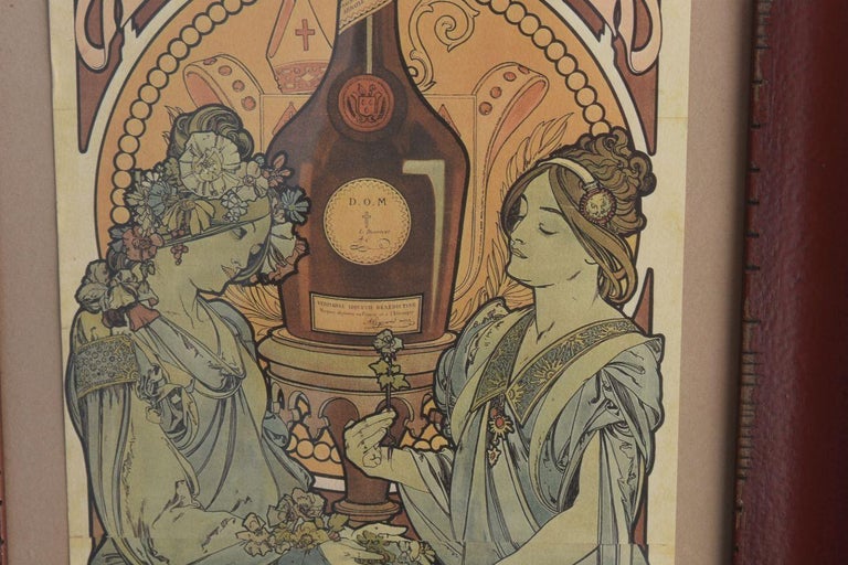 Vintage 1900 Poster Advertising Benedictine by A. Mucha at 1stDibs