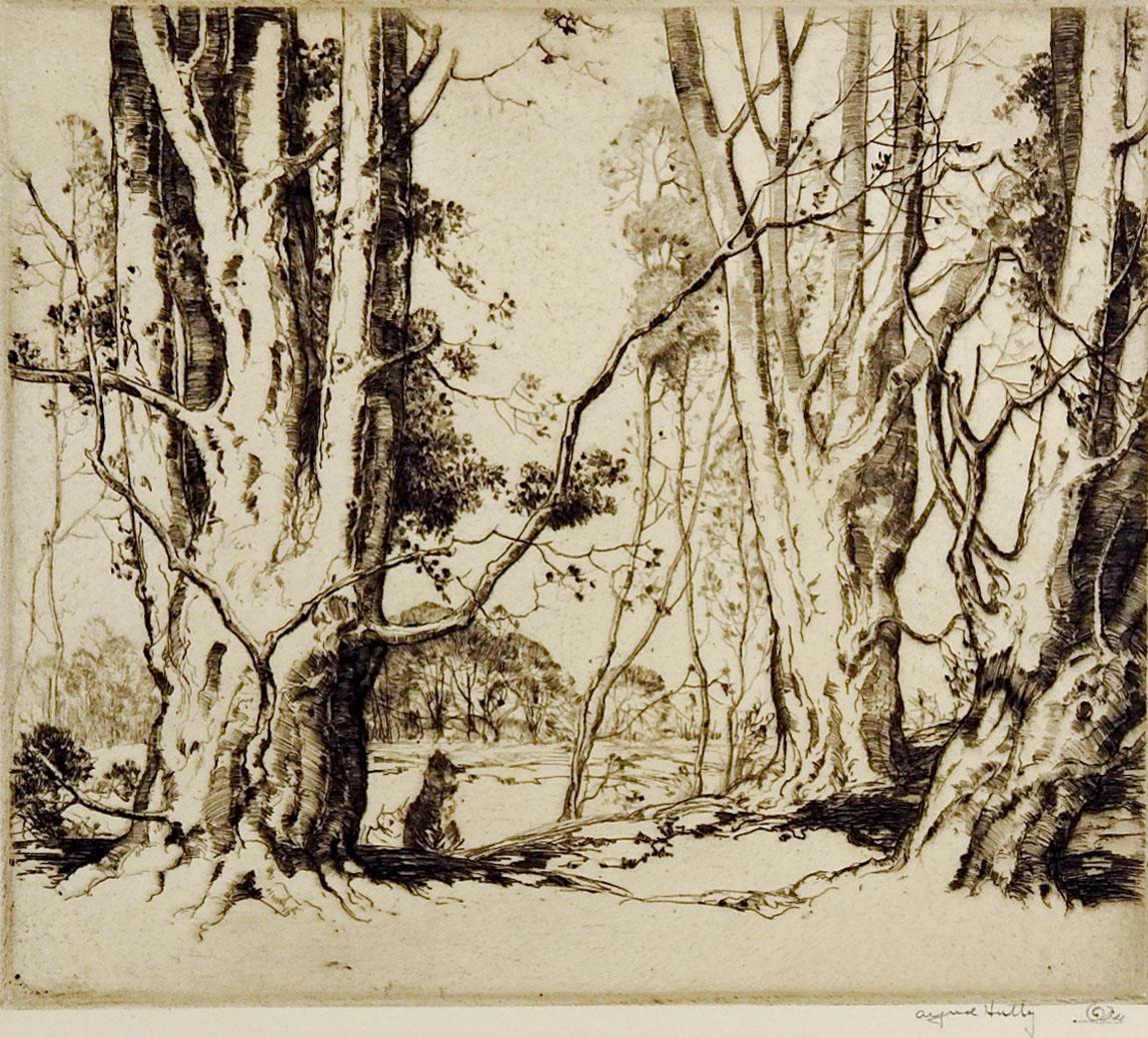 Vintage 1920s Beverly Beeches by Alfred Hutty Etching For Sale at 1stDibs