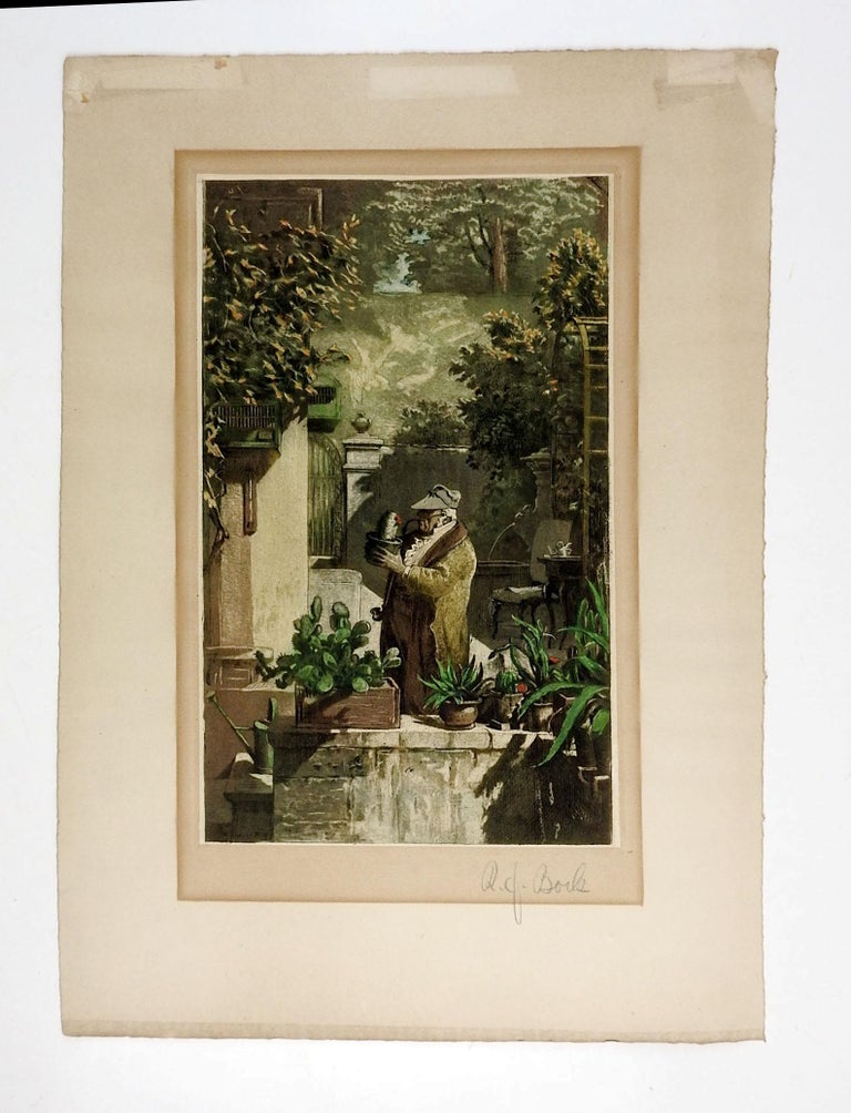 Vintage 1920s Cactus Garden Etching at 1stDibs