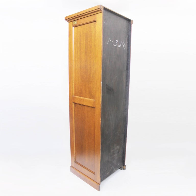Vintage 1920s Industrial Oak Card File 24-Drawer Apothecary Cabinet at ...