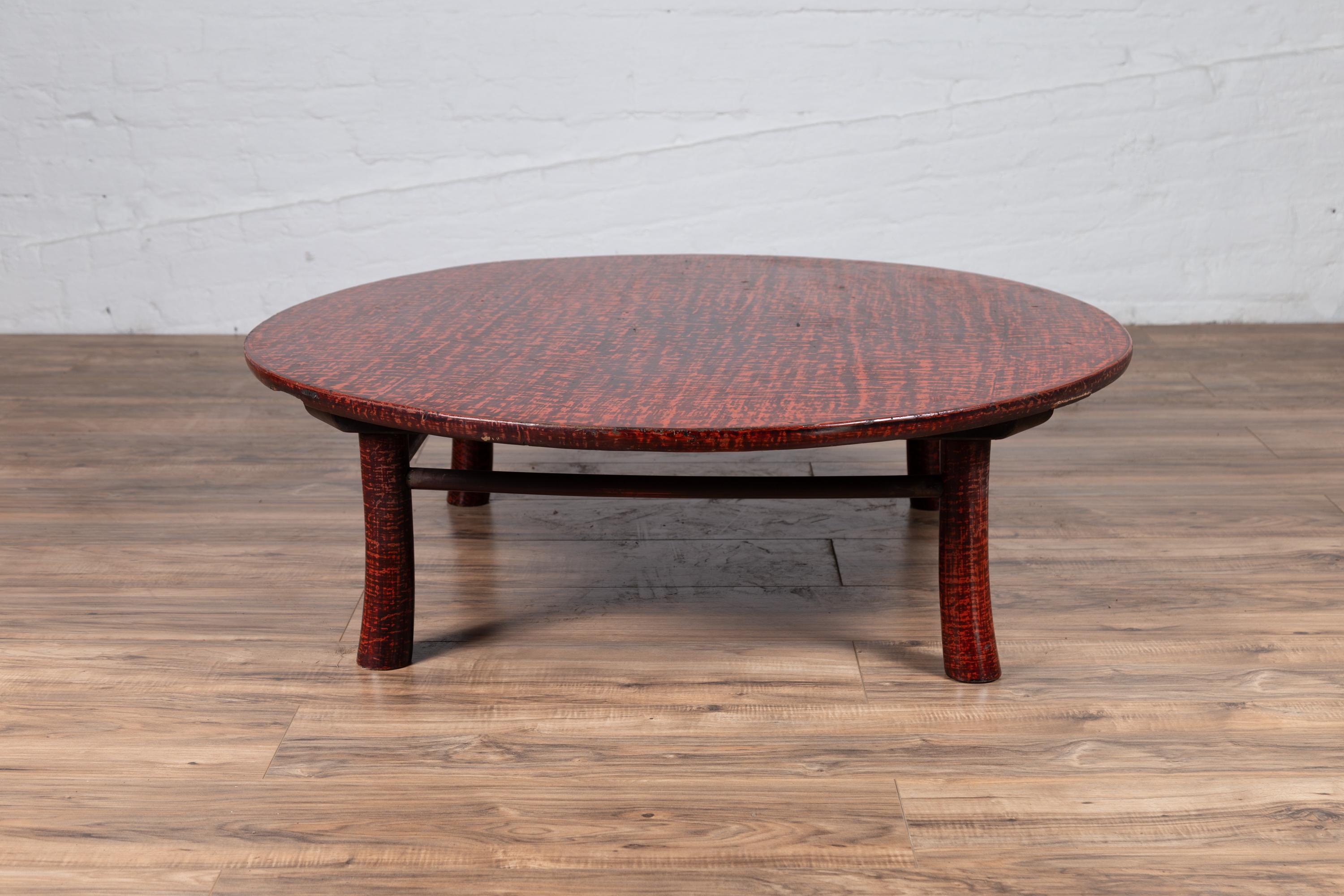 Vintage, 1920s Japanese Taishō Period Low Round Coffee Table with ...