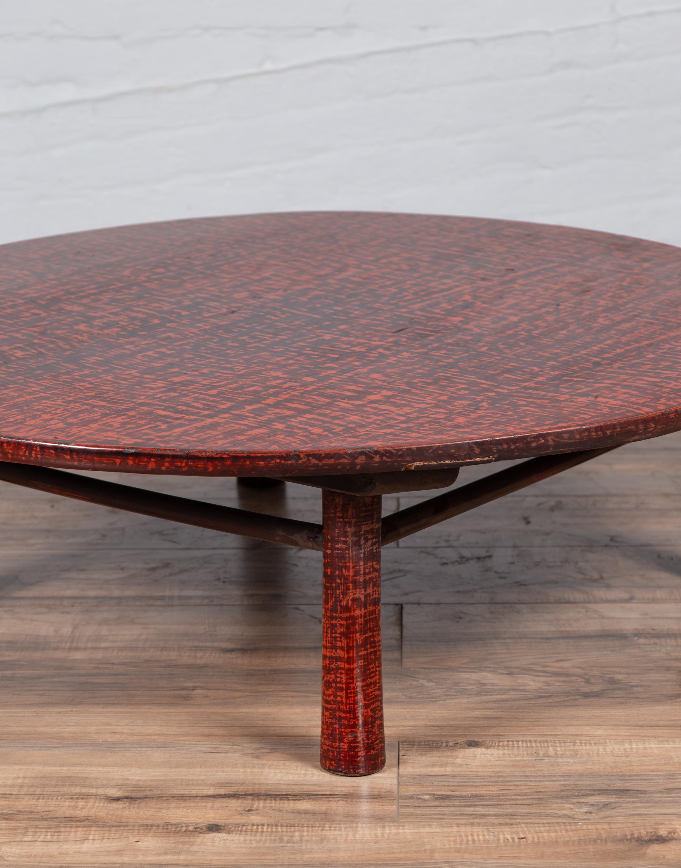 Vintage, 1920s Japanese Taishō Period Low Round Coffee Table with ...