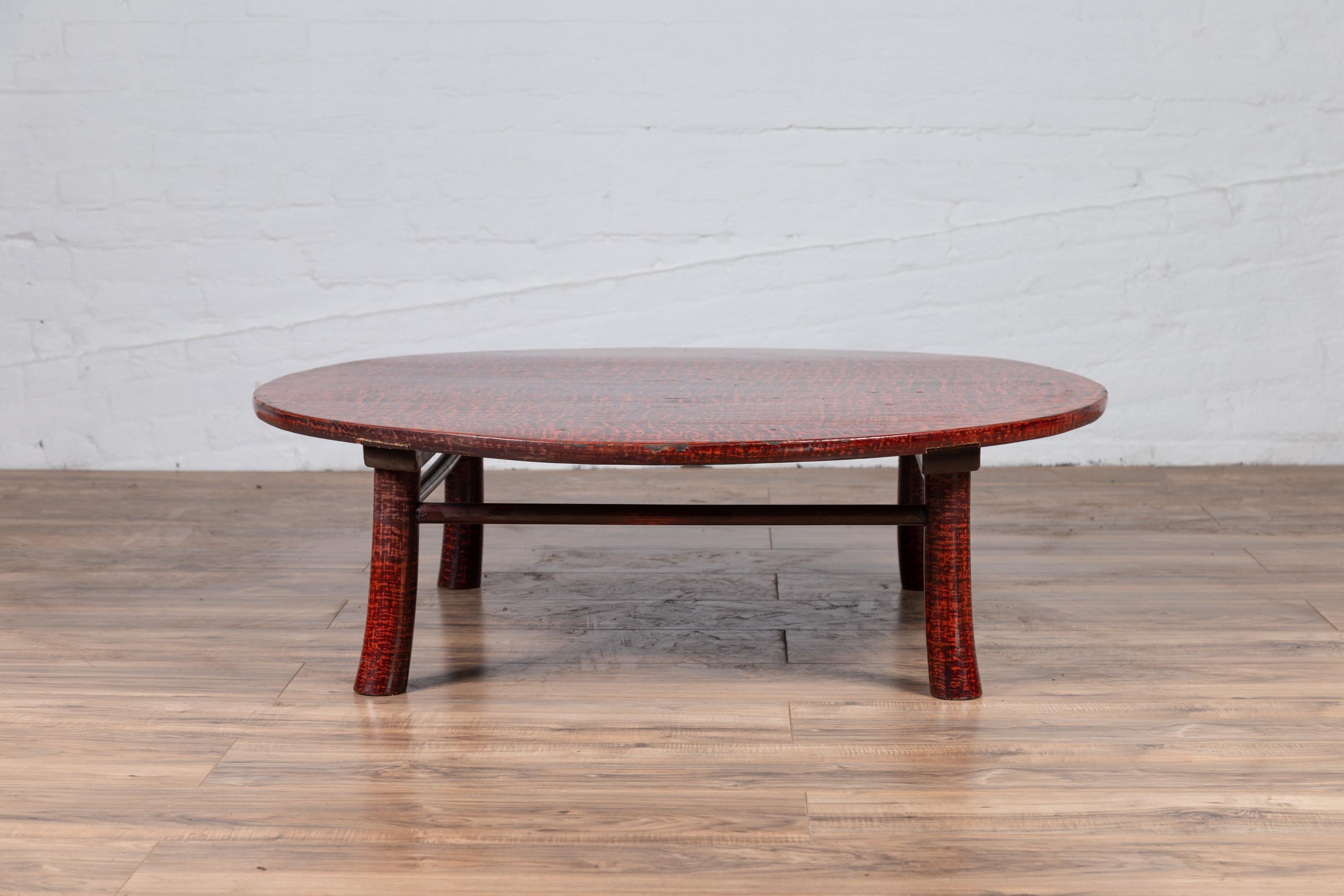 Vintage, 1920s Japanese Taishō Period Low Round Coffee Table with ...