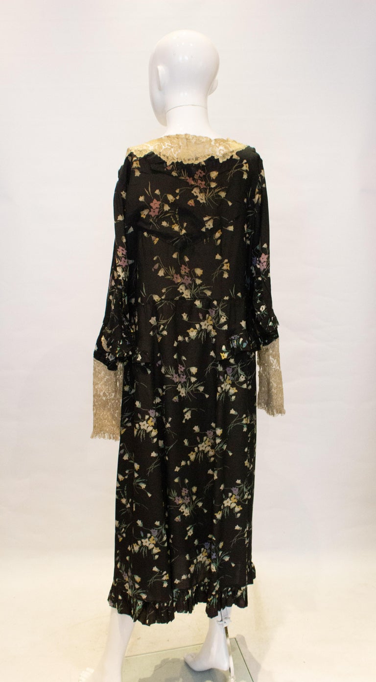 Vintage 1920s Silk and Lace Dress at 1stDibs | 1920s dress