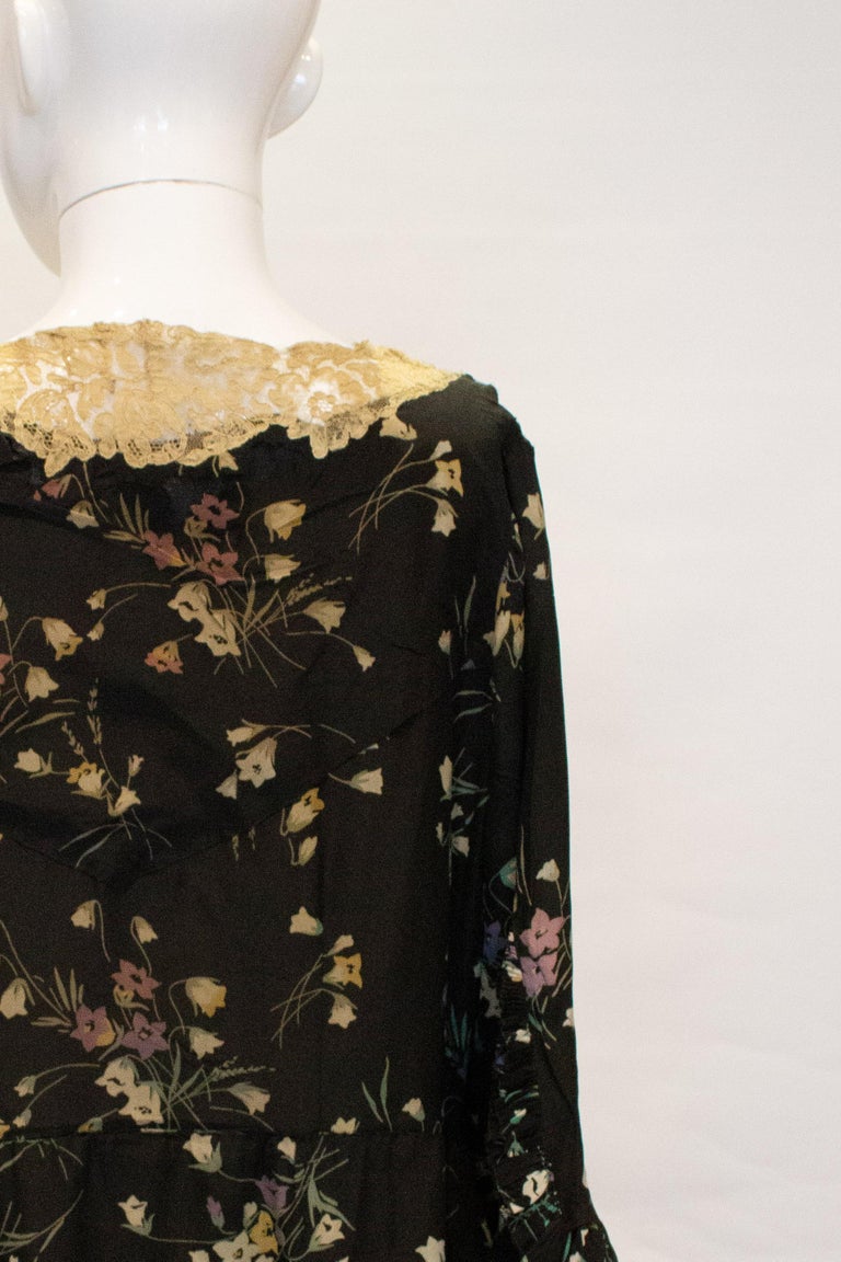 Vintage 1920s Silk and Lace Dress at 1stDibs | 1920s dress