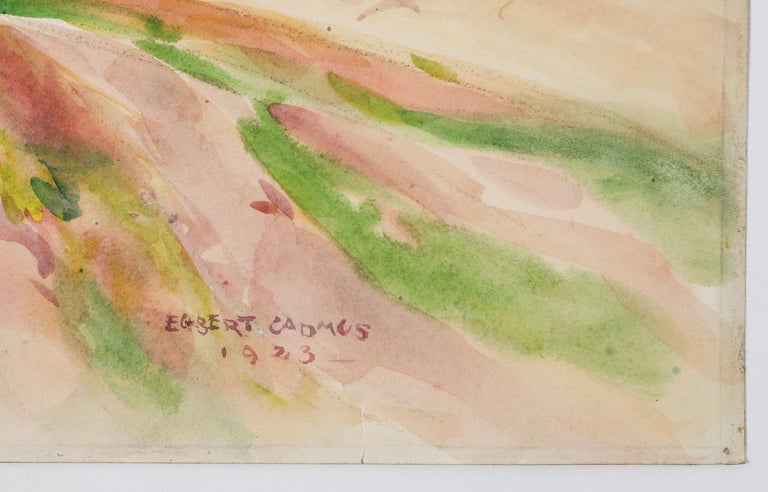 Vintage 1923 Egbert Cadmus Edgartown Martha's Vineyard Watercolor ...
