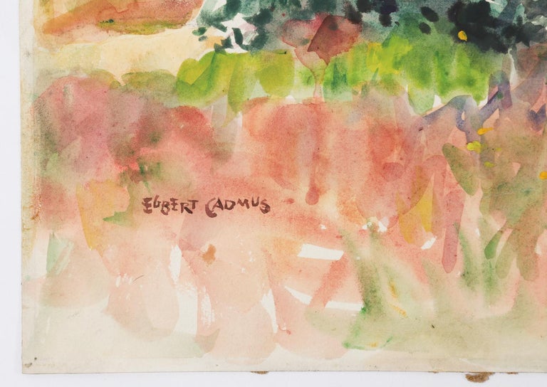 Vintage 1923 Egbert Cadmus Edgartown Martha's Vineyard Watercolor ...