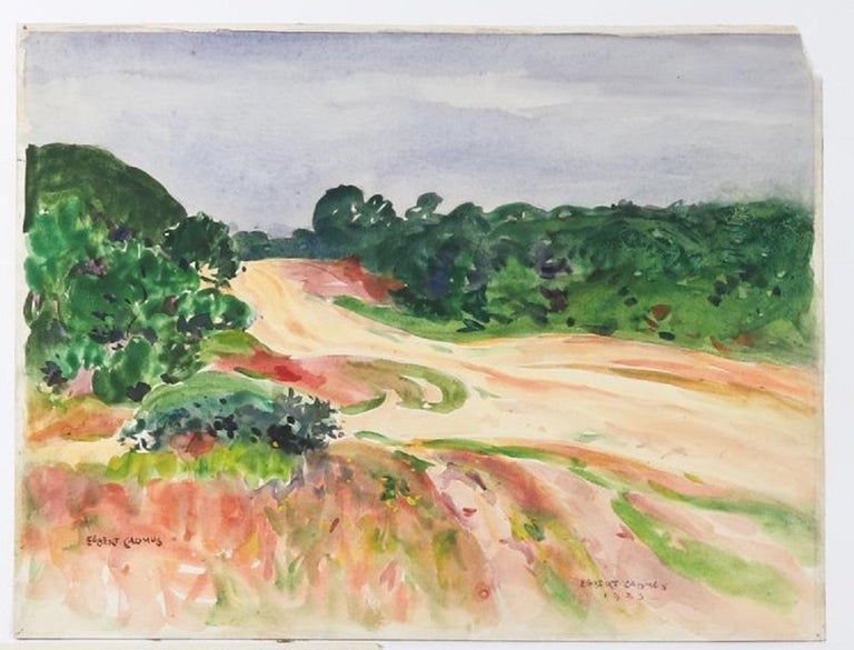 Vintage 1923 Egbert Cadmus Edgartown Martha's Vineyard Watercolor ...