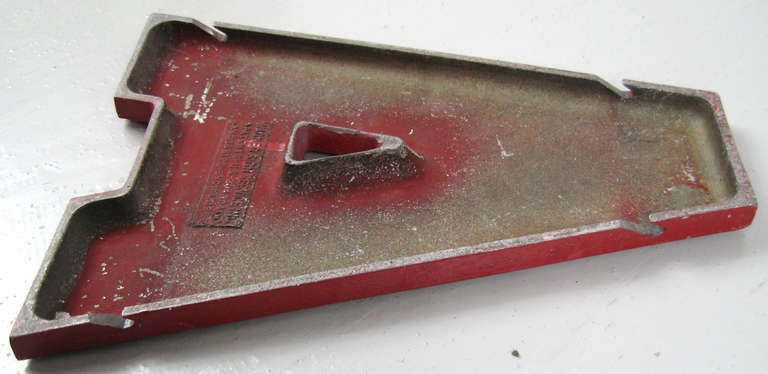 Vintage 1930s Metal Red Letters Signage Sign For Sale at 1stDibs