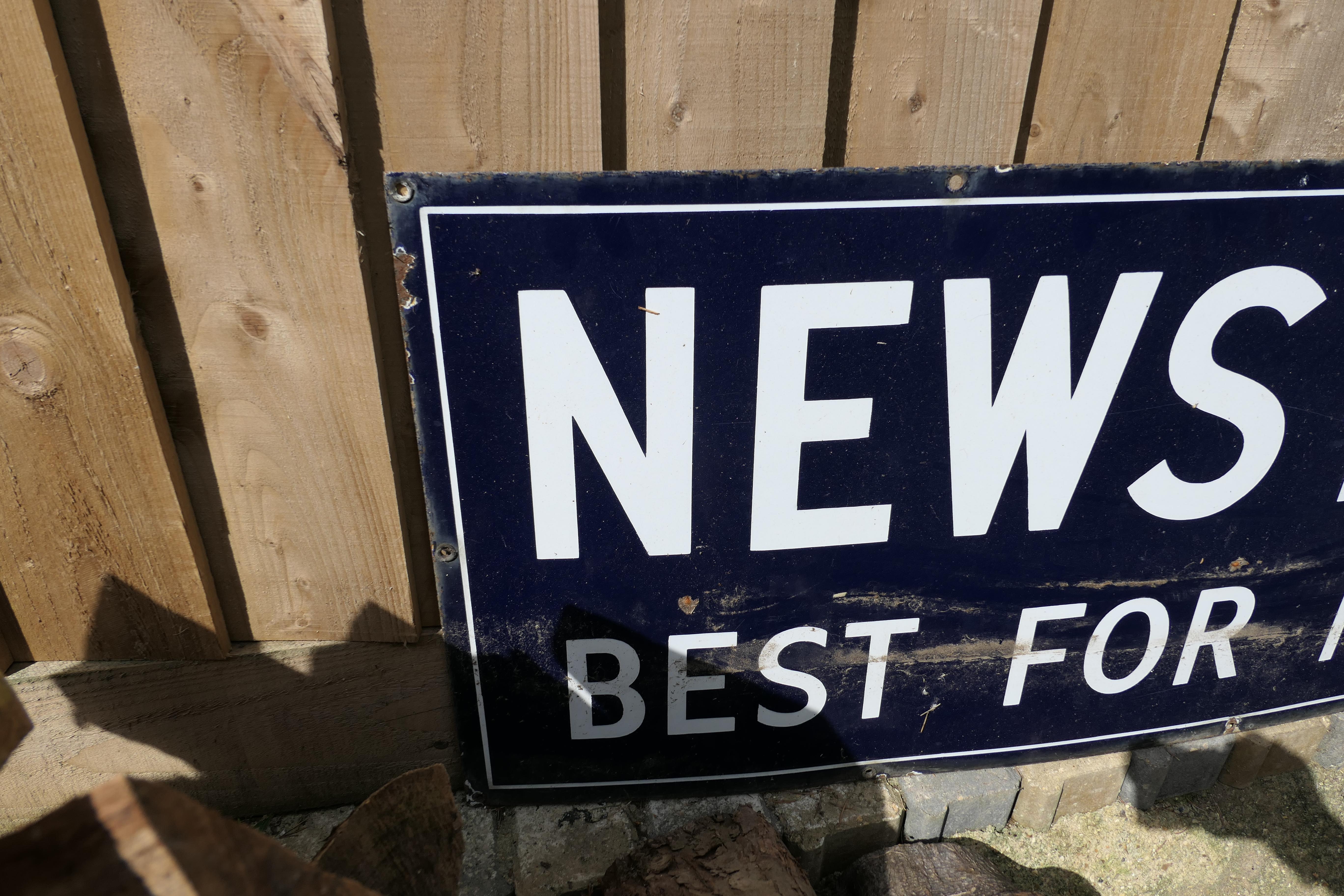 Vintage 1930s News of the World Newspaper Enamel Sign For Sale at 1stDibs