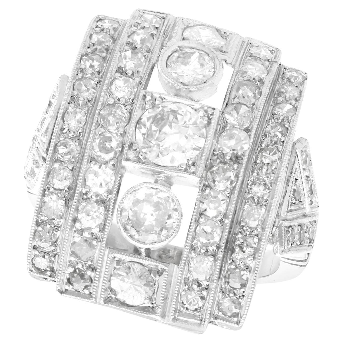 1940s Vintage 1.50 Carat Diamond and Platinum Ladies Cocktail Fob Watch ...