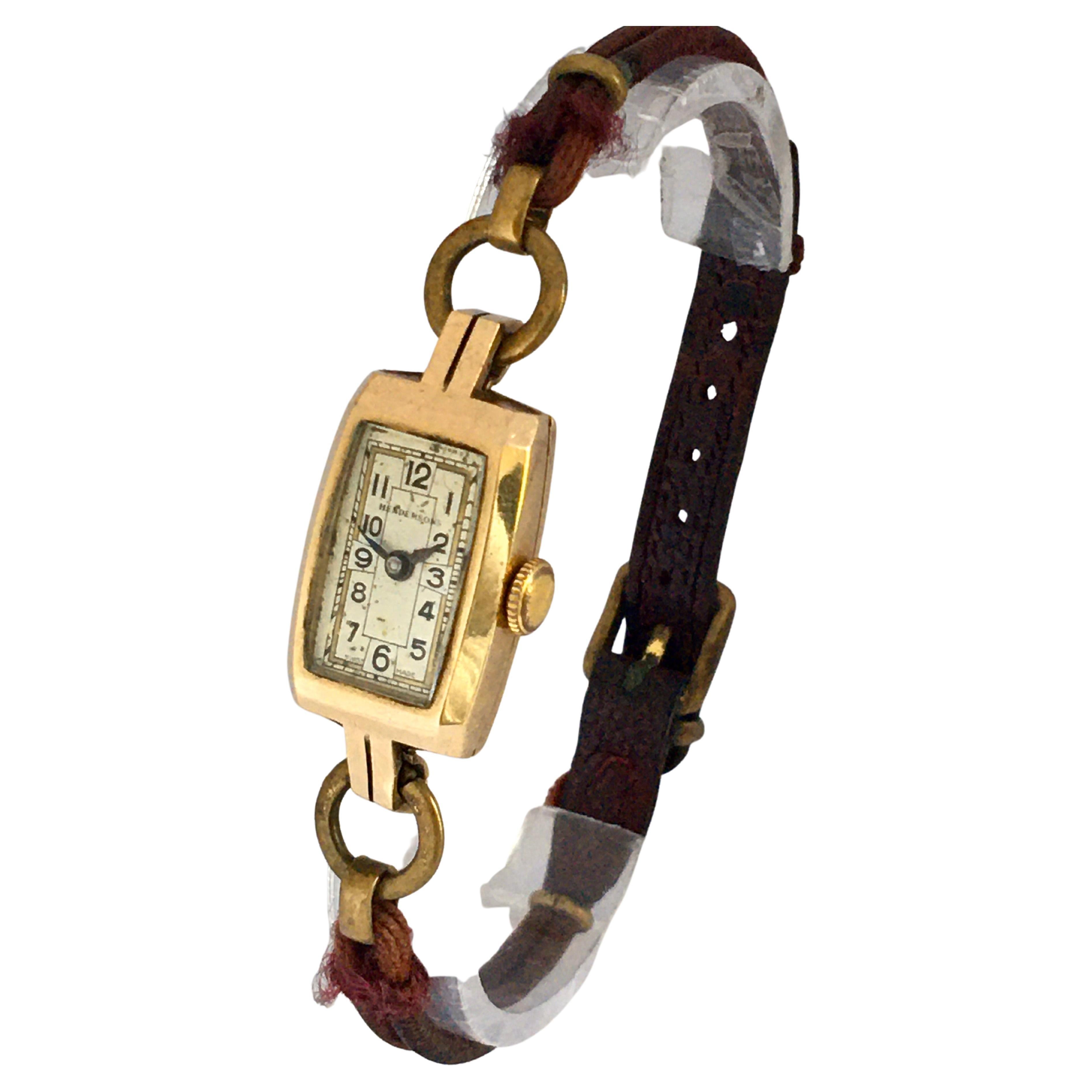 18 Karat Gold Vintage Cadola Neuchatel Watch Swiss For Sale at 1stDibs ...