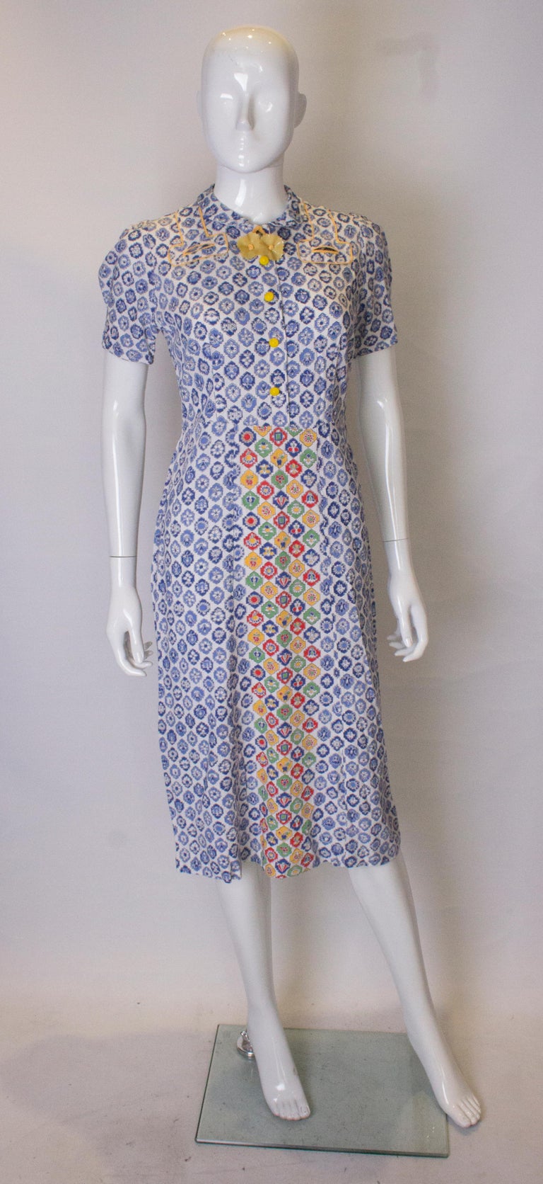 Vintage 1940s CC41 Dress with Contrasting Panels at 1stDibs | cc41 clothing