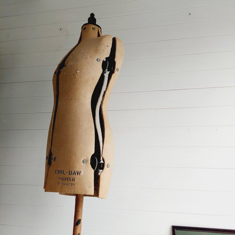 Vintage 1940s Display Linen Dressmake Mannequin Taylors Dummy For Sale ...