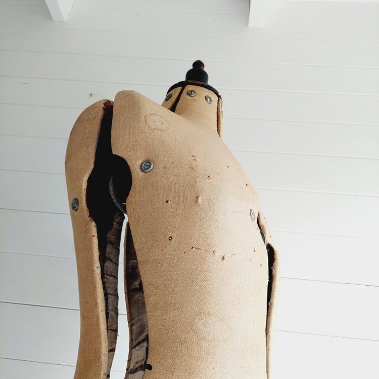 Vintage 1940s Display Linen Dressmake Mannequin Taylors Dummy For Sale ...