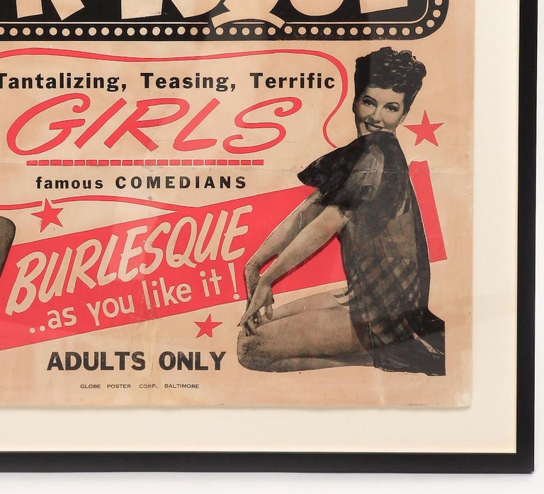 Vintage 1940s "Gay Paree" Burlesque Poster at 1stDibs