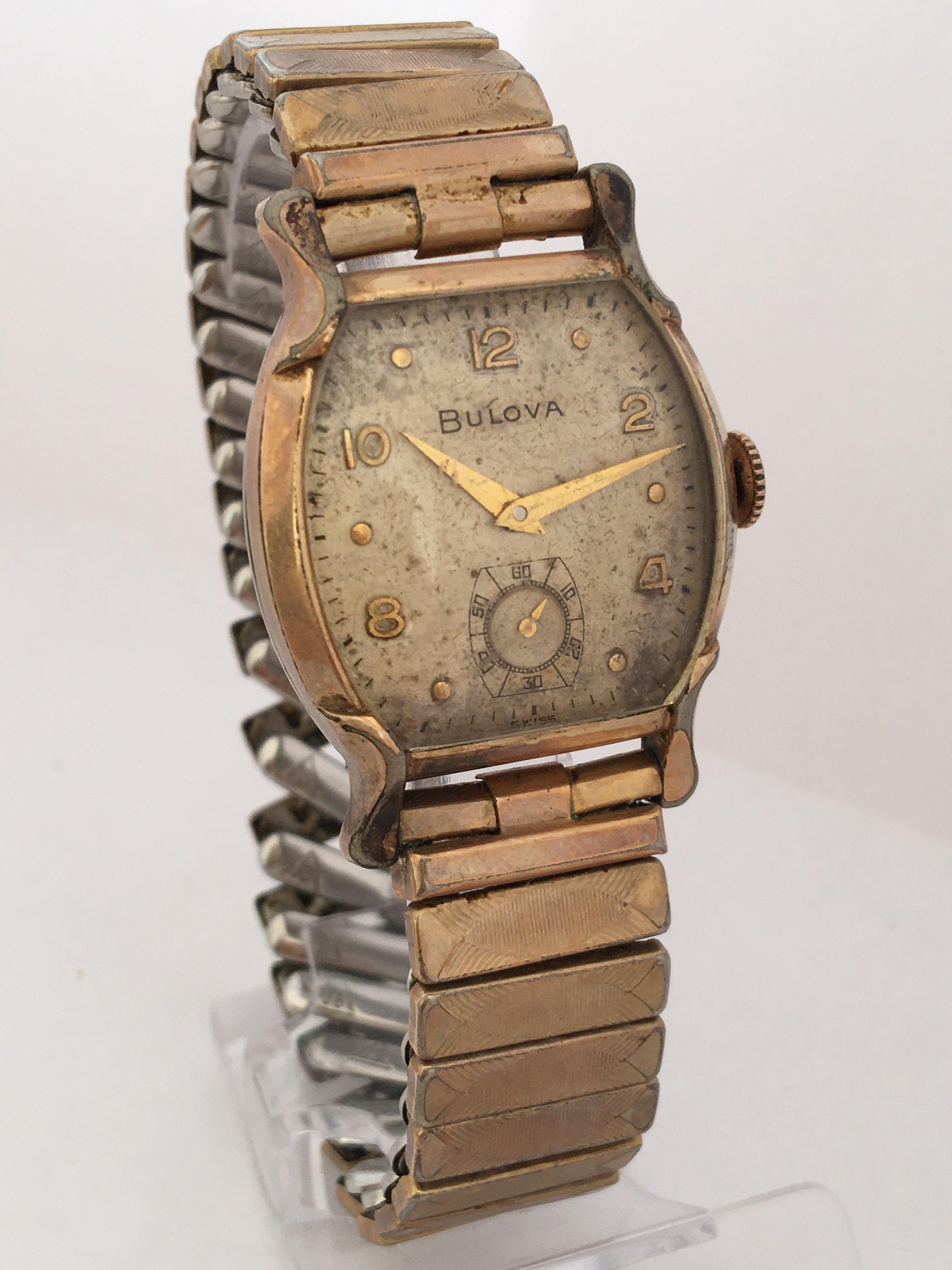 Vintage 1940s Gold Plated Bulova Mechanical Watch For Sale At 1stDibs