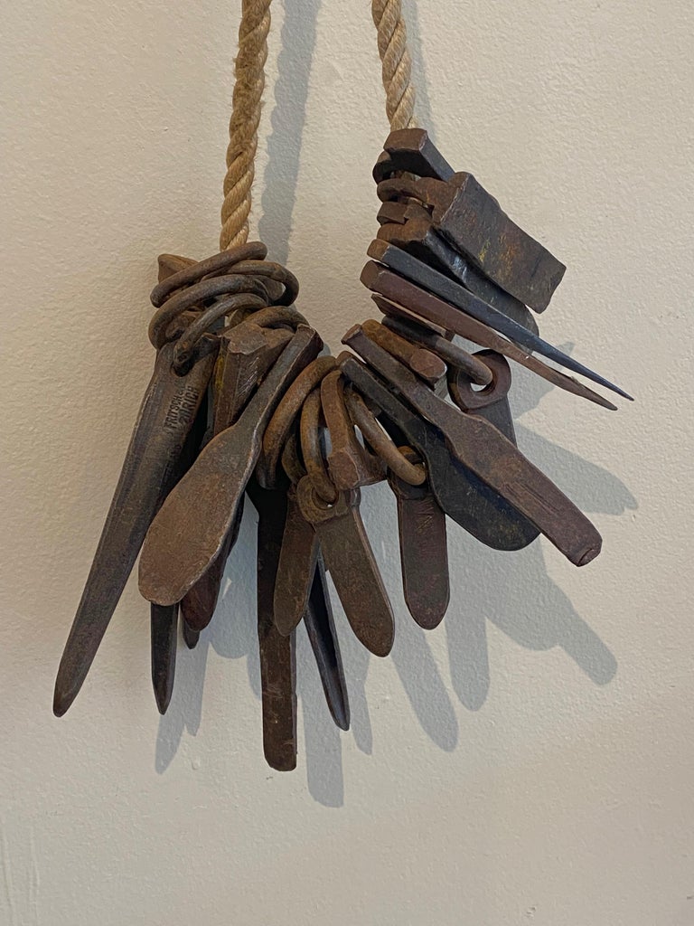 Vintage 1940s Handwrought Rack of Mountain Climbing Pitons by Fritsch ...