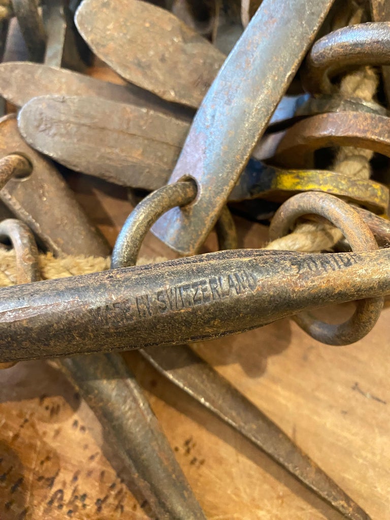 Vintage 1940s Handwrought Rack of Mountain Climbing Pitons by Fritsch ...