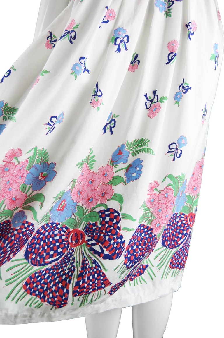 Vintage 1940s Novelty Ribbon Print Dress For Sale at 1stDibs | novelty rugs