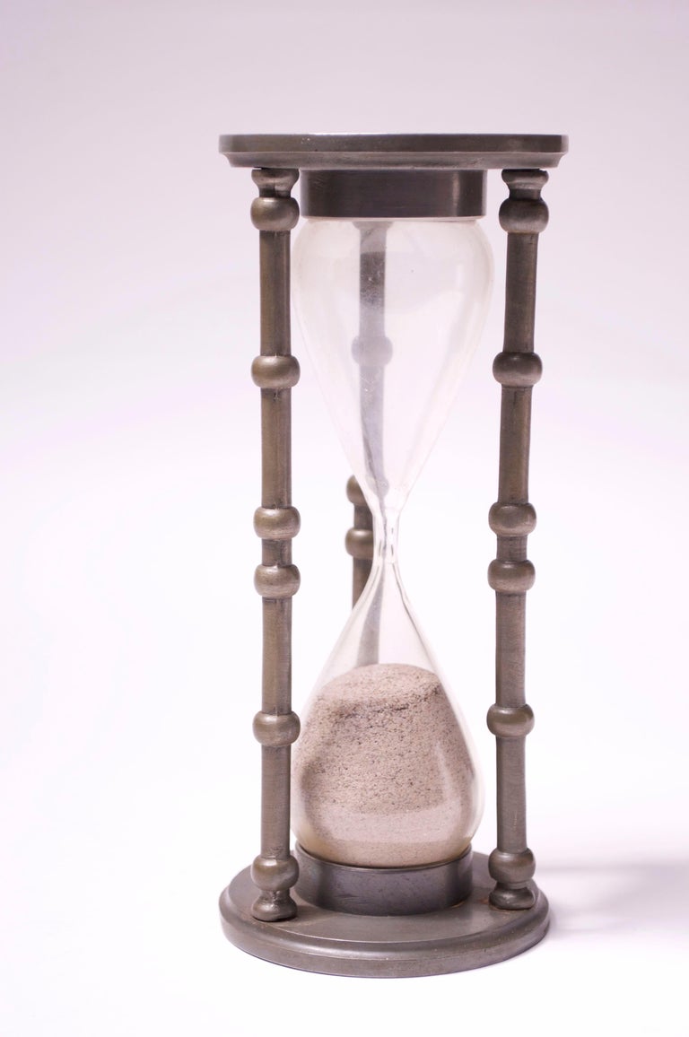 Vintage 1940s Pewter Hour Glass or Sand Timer at 1stDibs | vintage sand ...