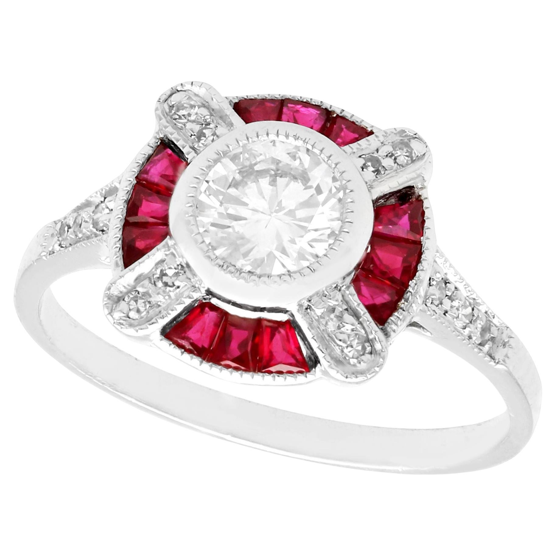 A Sapphire, Ruby and Diamond Swivel Eternity Ring at 1stDibs