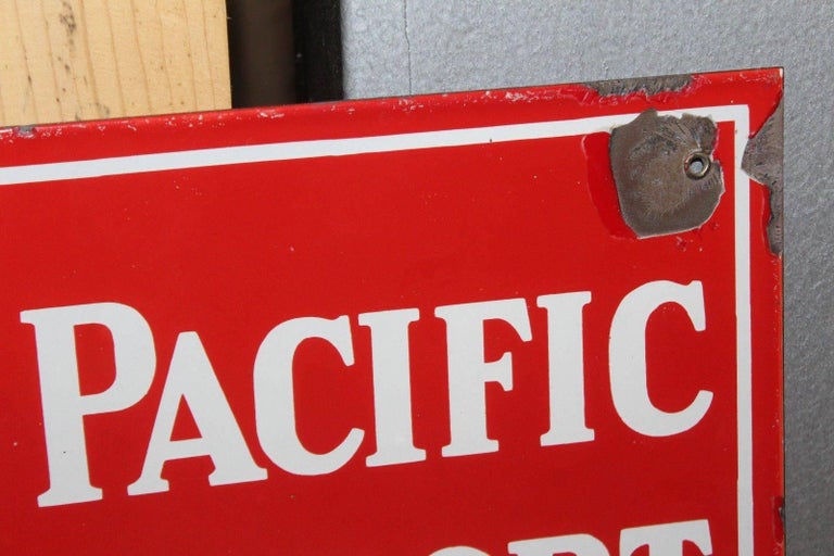 Vintage 1940s Southern Pacific Lines Motor Transport Service Porcelain ...