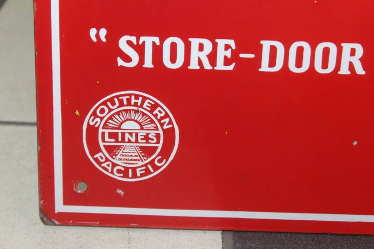 Vintage 1940s Southern Pacific Lines Motor Transport Service Porcelain ...